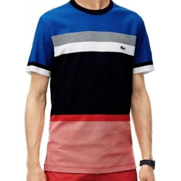 Lacoste | Shirts | New Lacoste Multi Panel Shirt Regular Fit Fr 8 Us ...